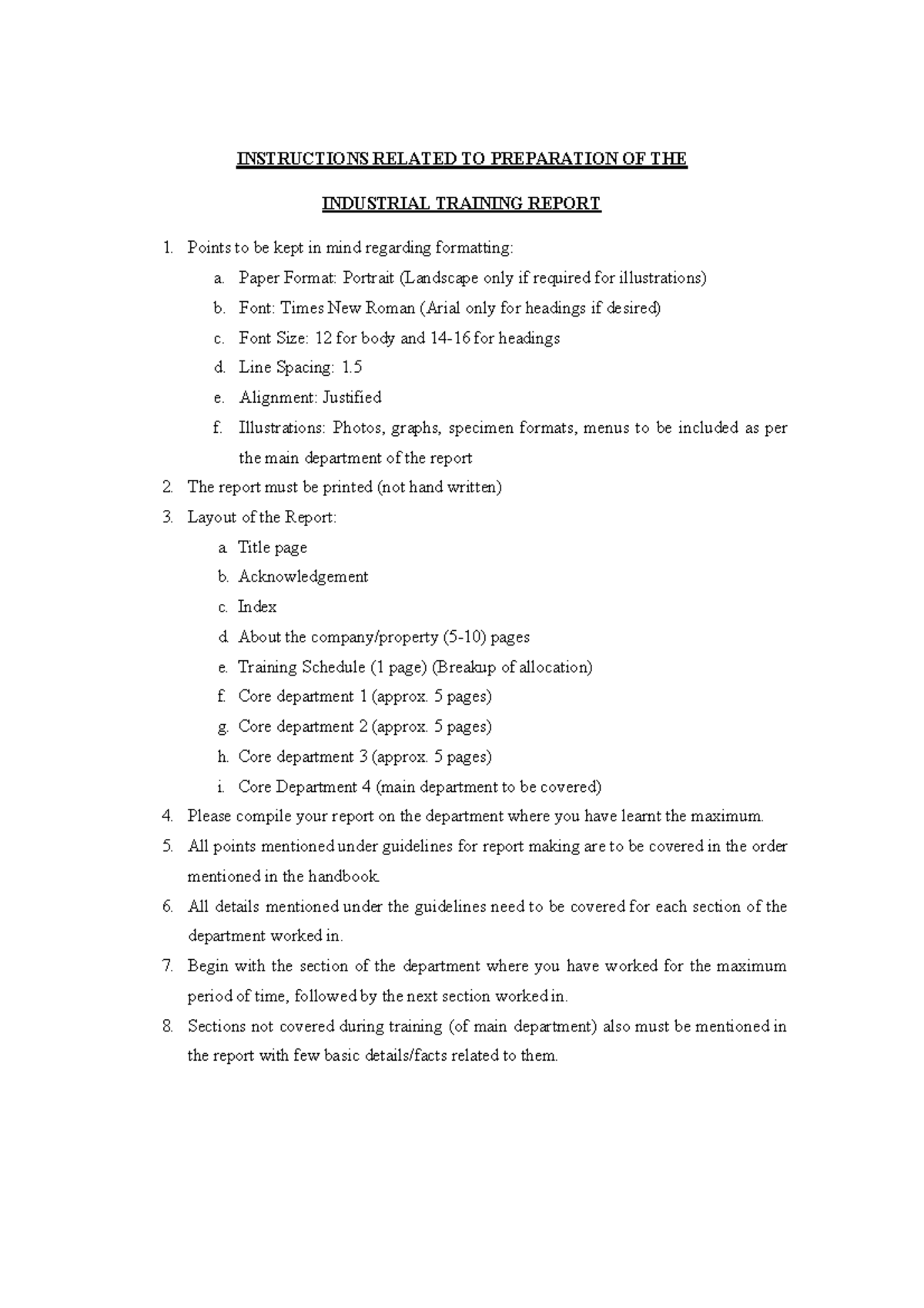 Guidelines - guideline - INSTRUCTIONS RELATED TO PREPARATION OF THE ...