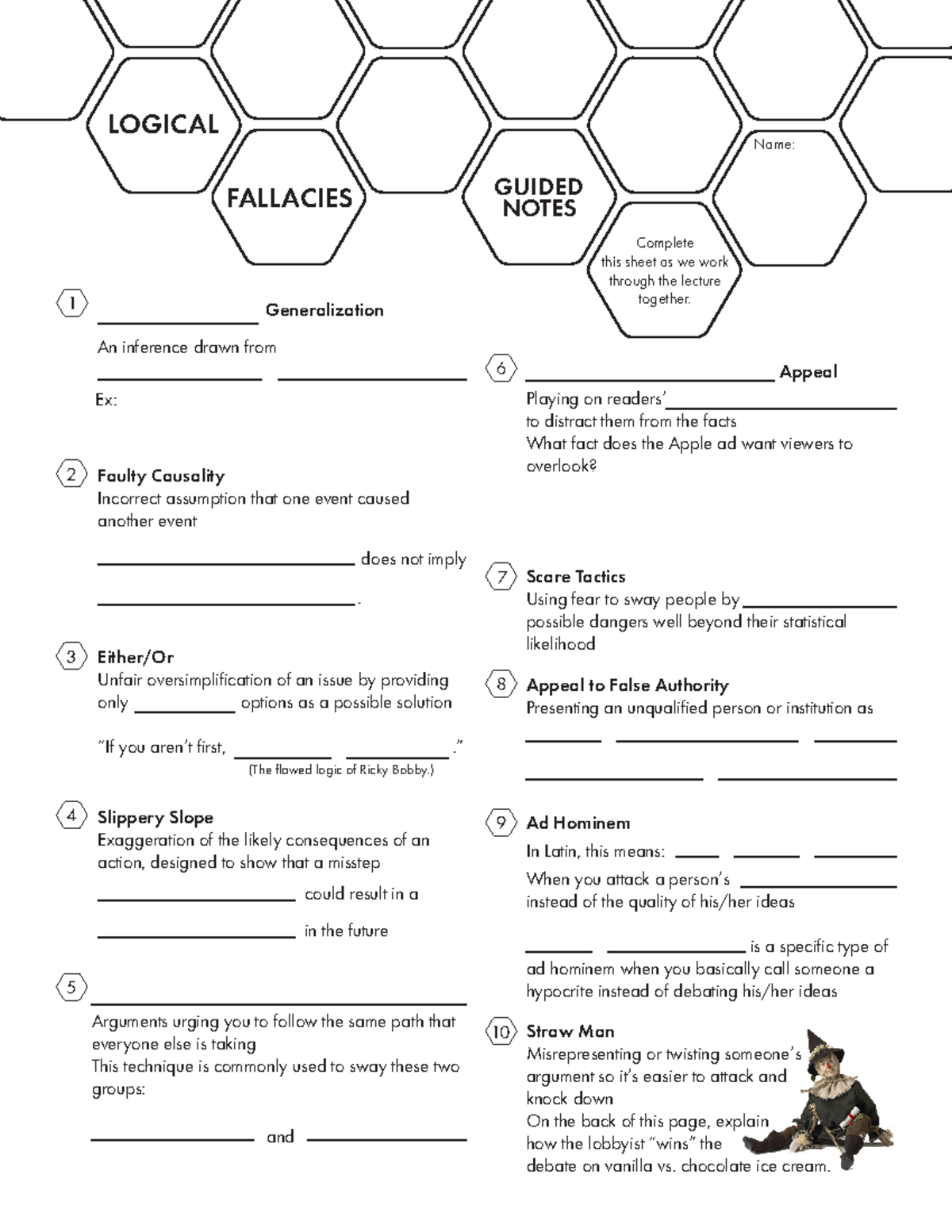 Fallacies Handouts - It will help students to understand the topic ...