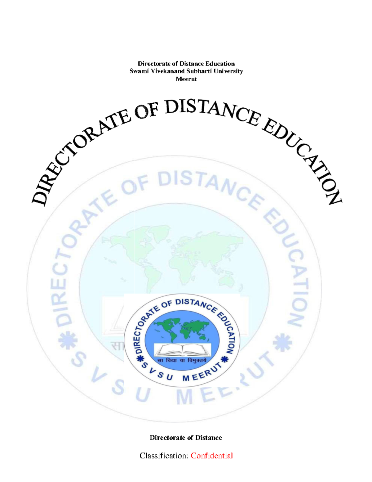 BBA Project WORK 6 Th sem - Directorate of Distance Education Swami ...