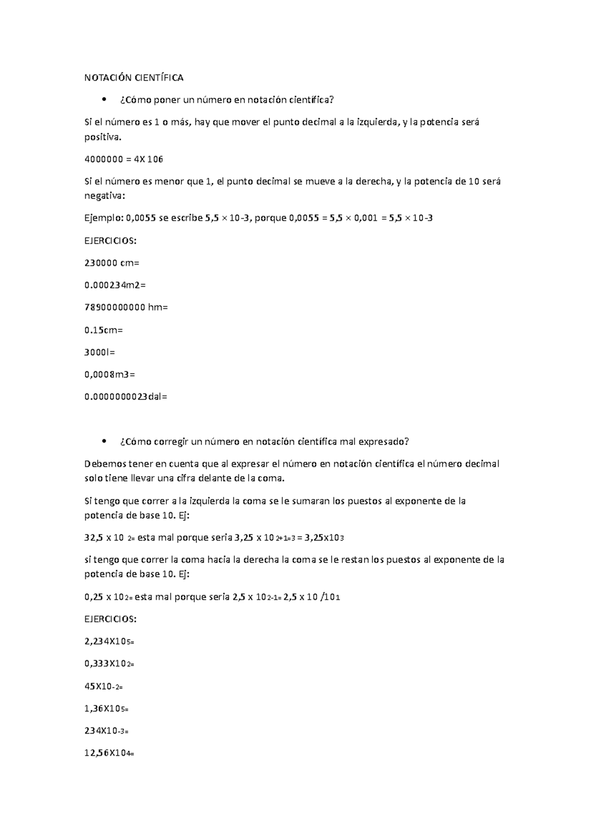 Notación Científica - NOTACIÓN CIENTÍFICA ¿Cómo poner un número en ...