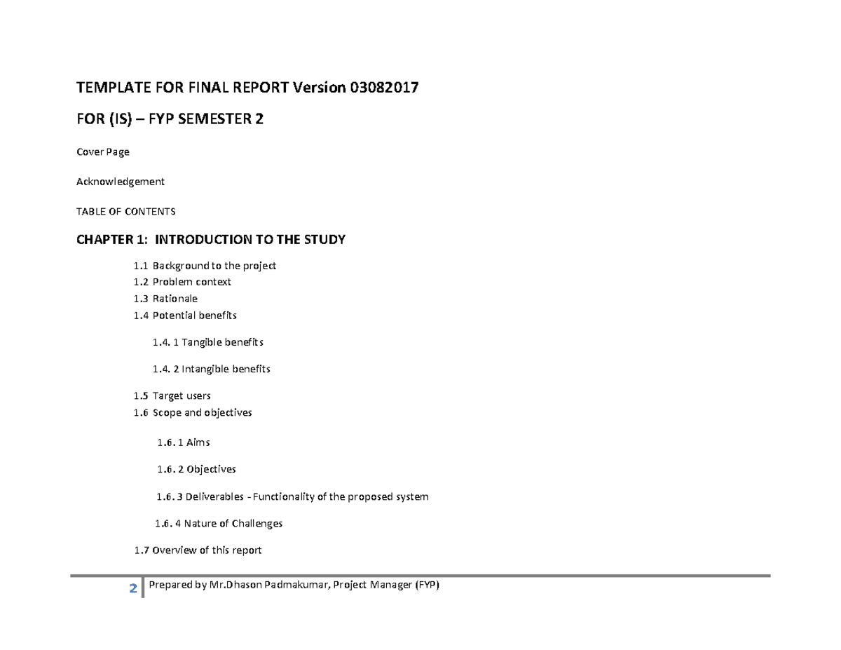 IS SEM 2 Final - 123 - TEMPLATE FOR FINAL REPORT Version 03082017 FOR ...