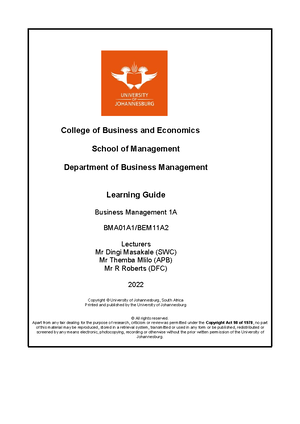 Chapter 3 - Nando's - BUSINESS MANAGEMENT 1A BMA1A01 / BMA11A CHAPTER 3 – TUTORIAL – CASE STUDY ...