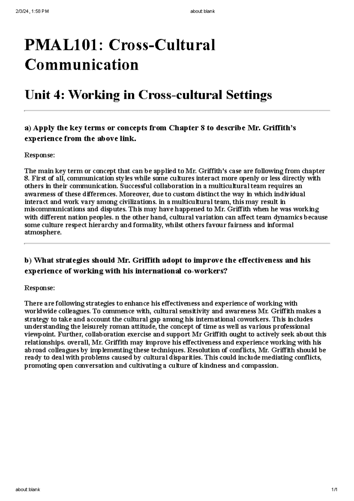 Unit4 - Assignment - 2/3/24, 1:58 PM about:blank about:blank 1/ PMAL101 ...