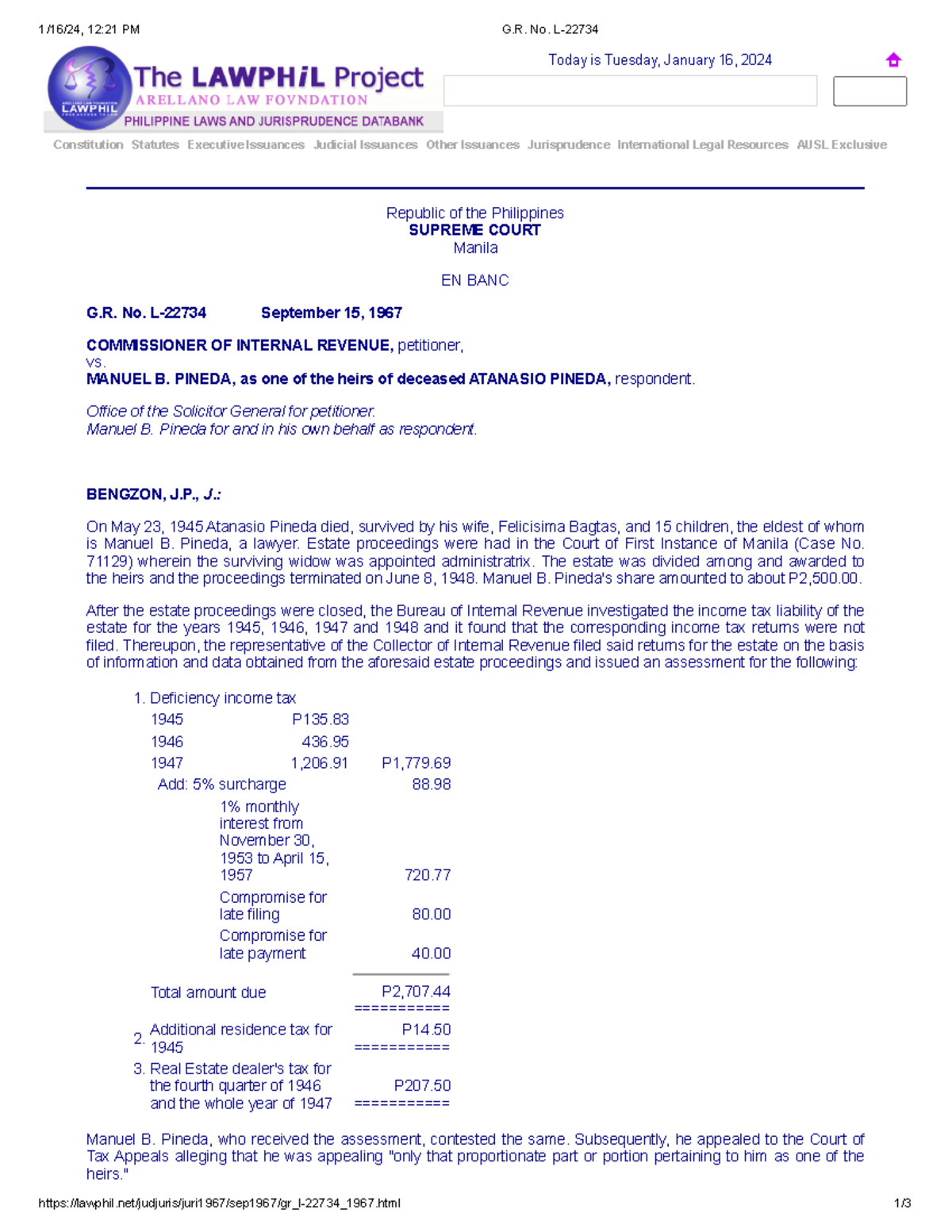 4. CIR vs. Pineda, G.R. No. L-22734, September 15, 1967 - 1/16/24, 12 ...