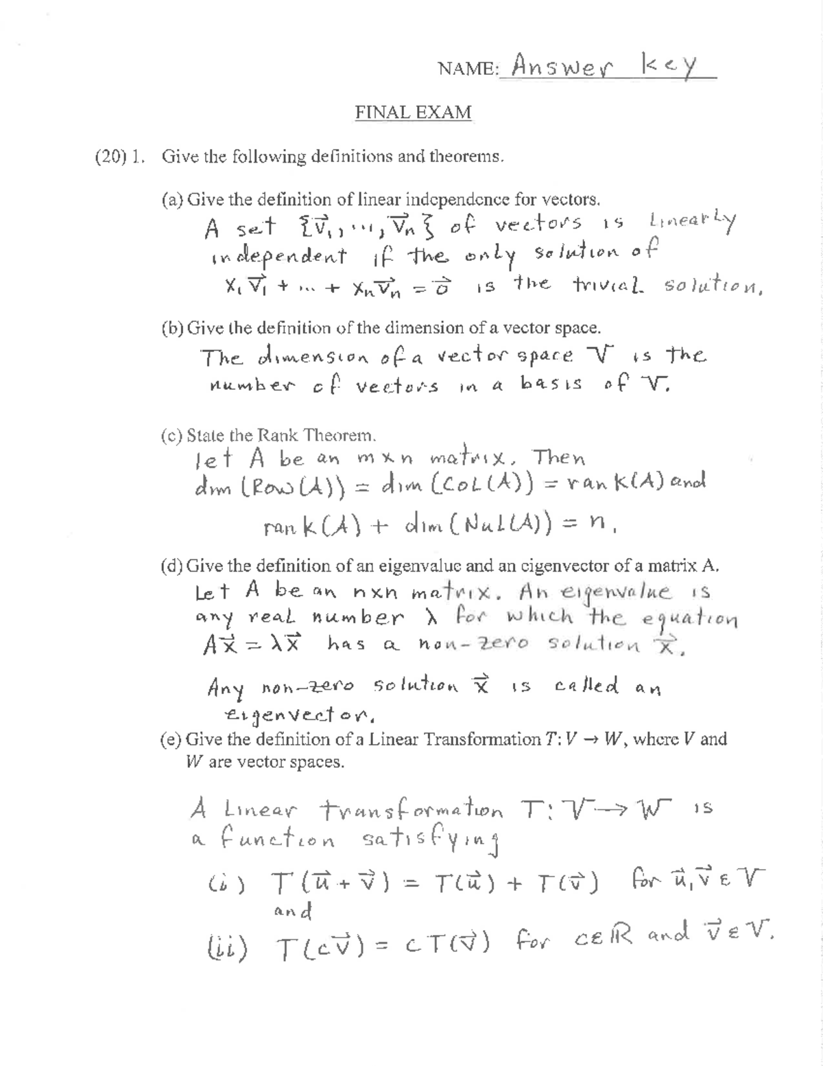 265Final Answers F2014 - MATH 265 - Studocu