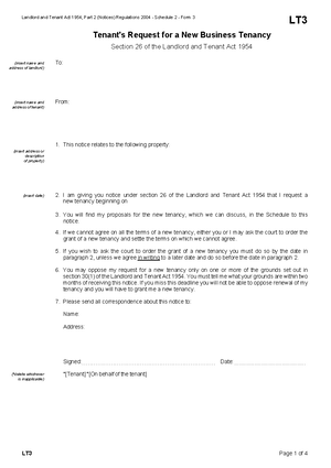 Section 25 Notice Form 1 LForm - LT1 - Landlord and Tenant Act 1954 ...