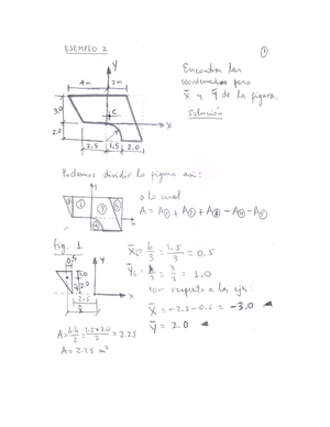 Centroides- Ejemplo TIPO - EJEMPLO TIPO Calcular el centroide de la ...