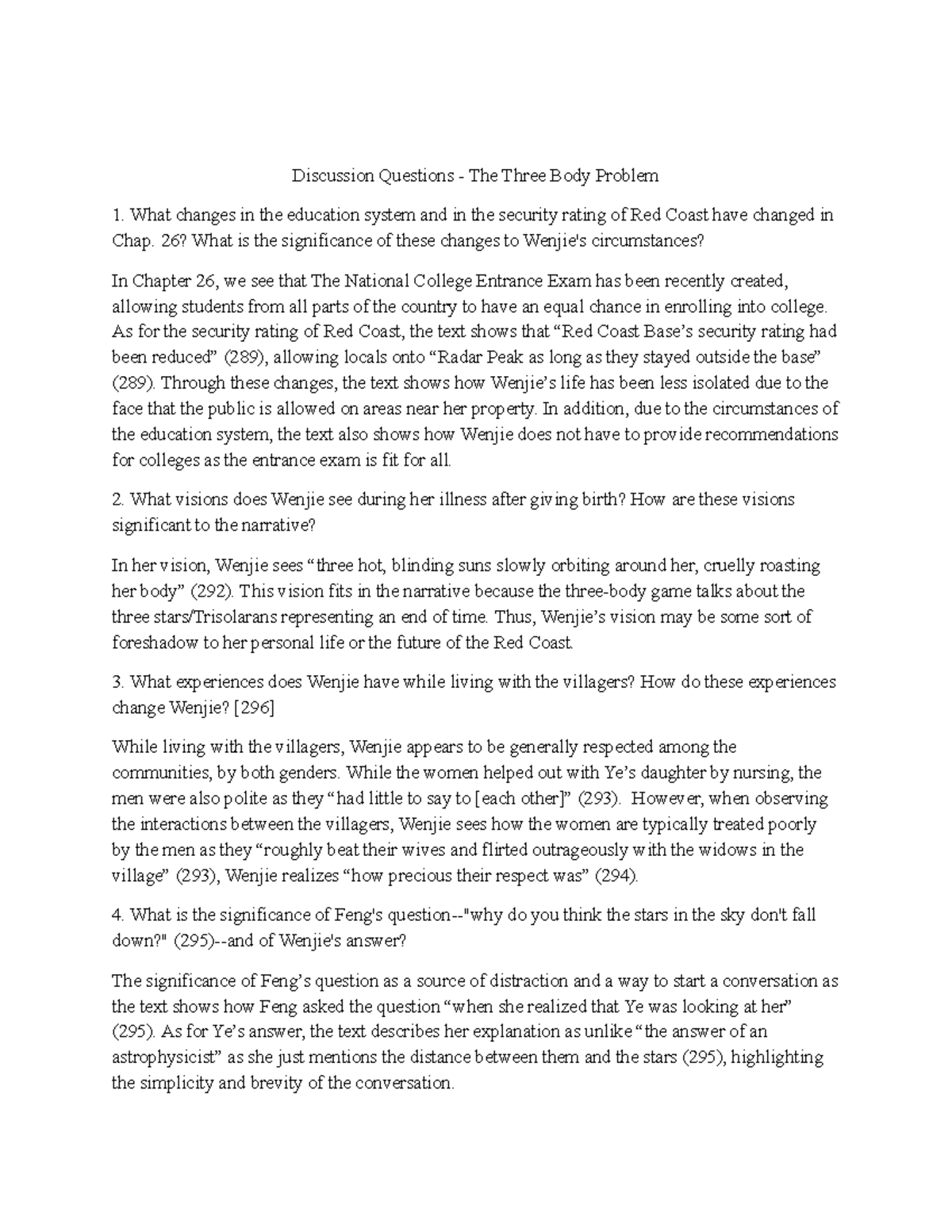 DQ - Three Body pt. 7 - Discussion Questions - The Three Body Problem ...