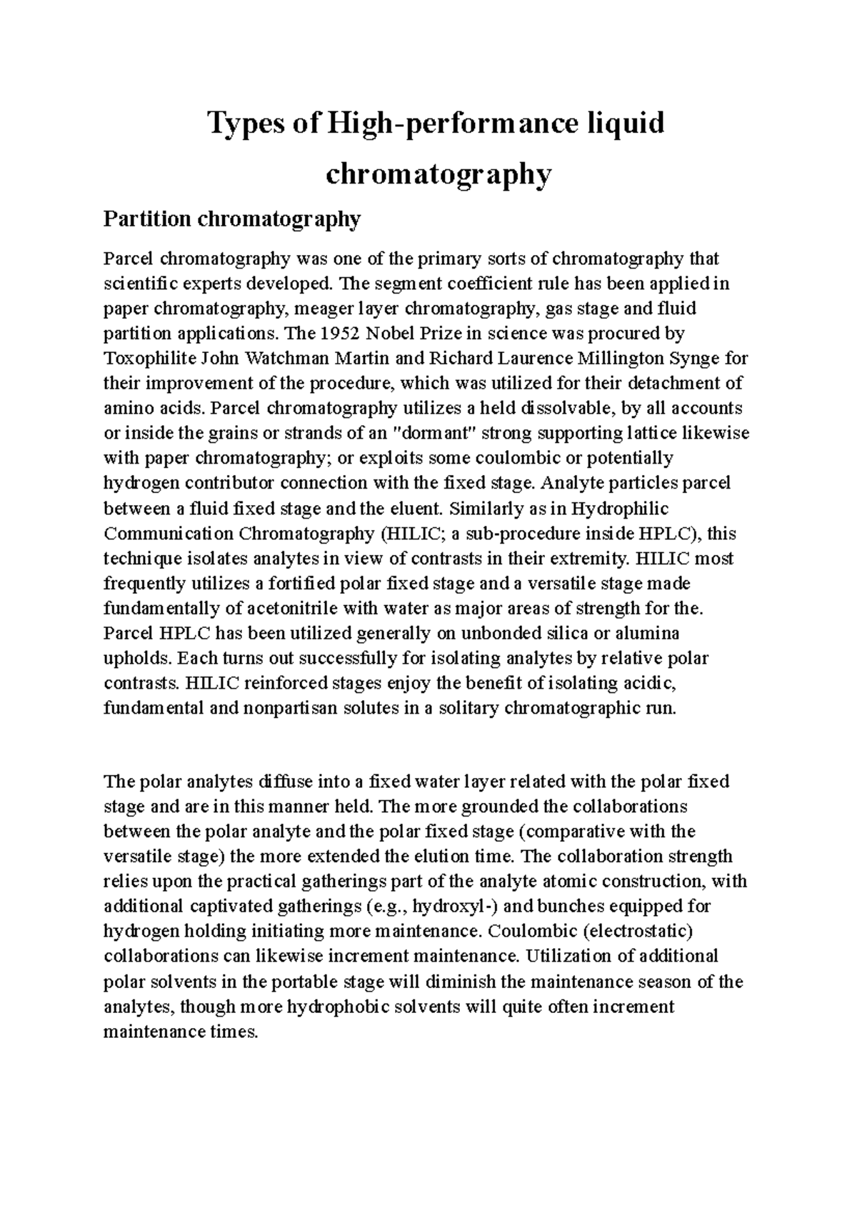 Types of High-performance liquid chromatography - Types of High ...