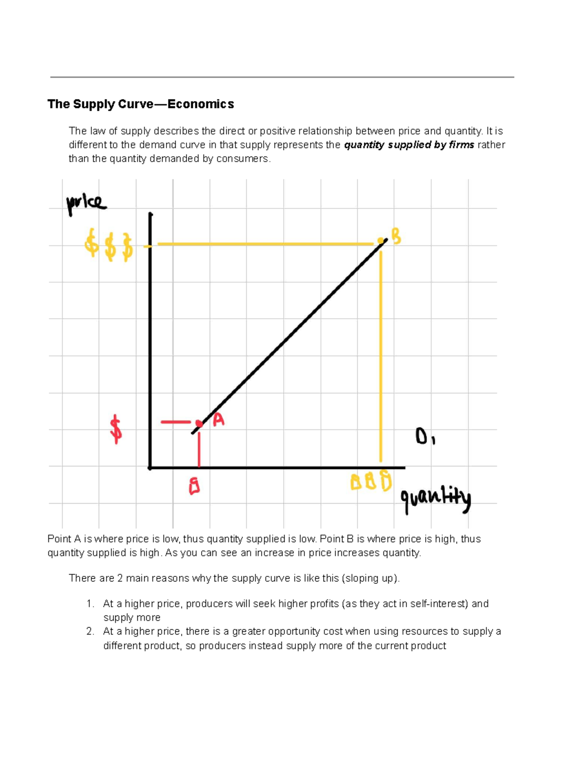 The Supply Curve — Economics - The Supply Curve — Economics The law of ...