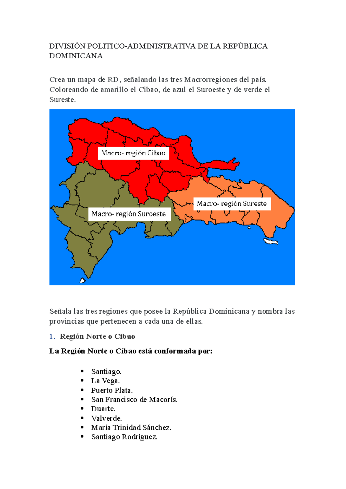 División Politico Sociales - DIVISIÓN POLITICO-ADMINISTRATIVA DE LA ...
