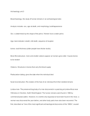 Archaeology methods and theories unit 4 notes - archaeology unit 4 ...