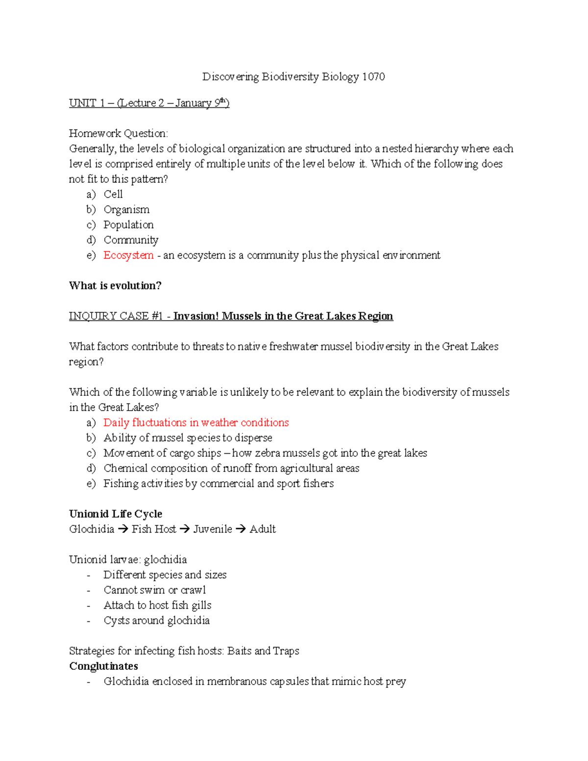 Inquiry CASE 1 - Dr. Gregory - Discovering Biodiversity Biology 1070 ...