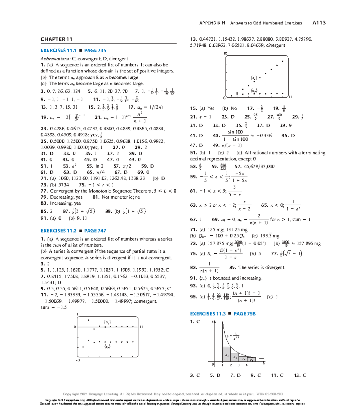 11-2a - textbook questions - APPENDIX H Answers to Odd-Numbered Exercises A CHAPTER 11 EXERCISES ...