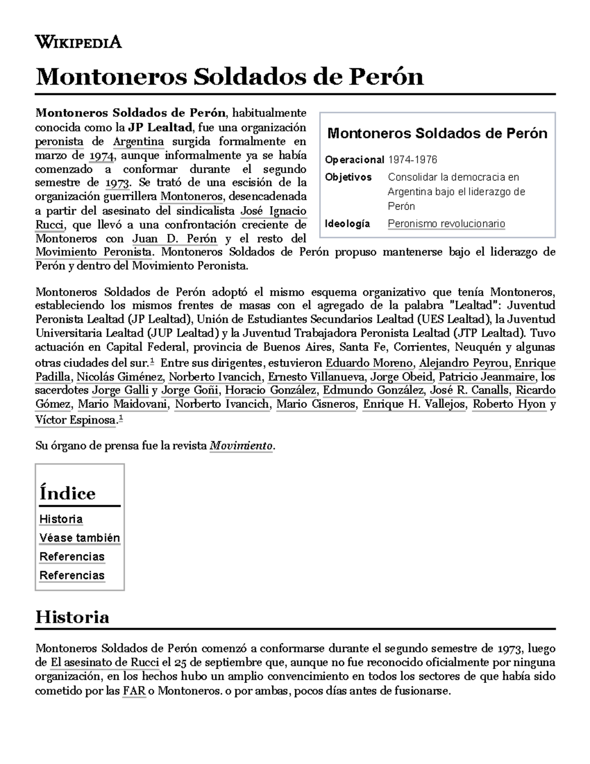 Montoneros Soldados de Perón - Montoneros Soldados de Perón Operacional ...