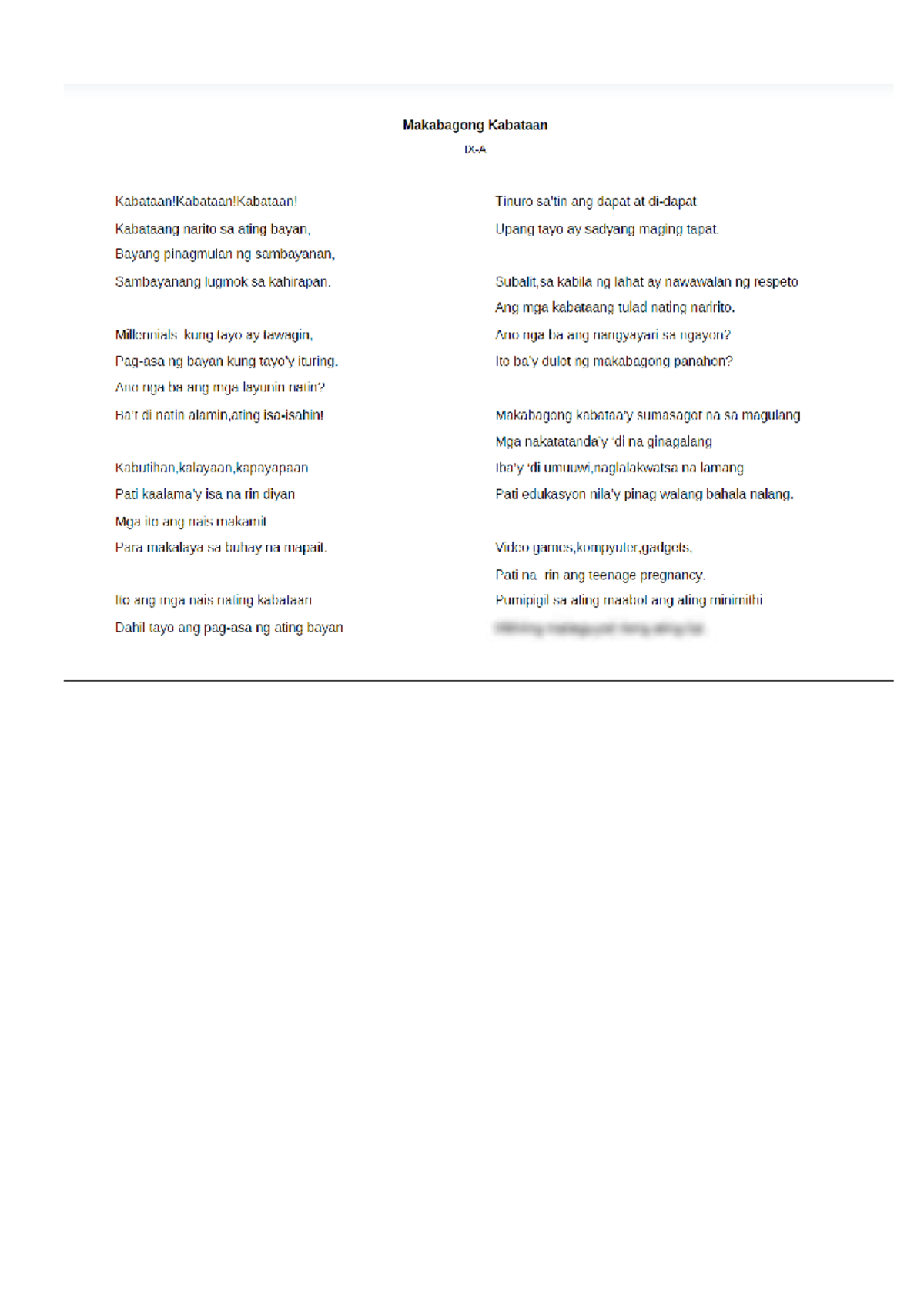 Sabayang-pagbigkas - PIECE - Education - Studocu