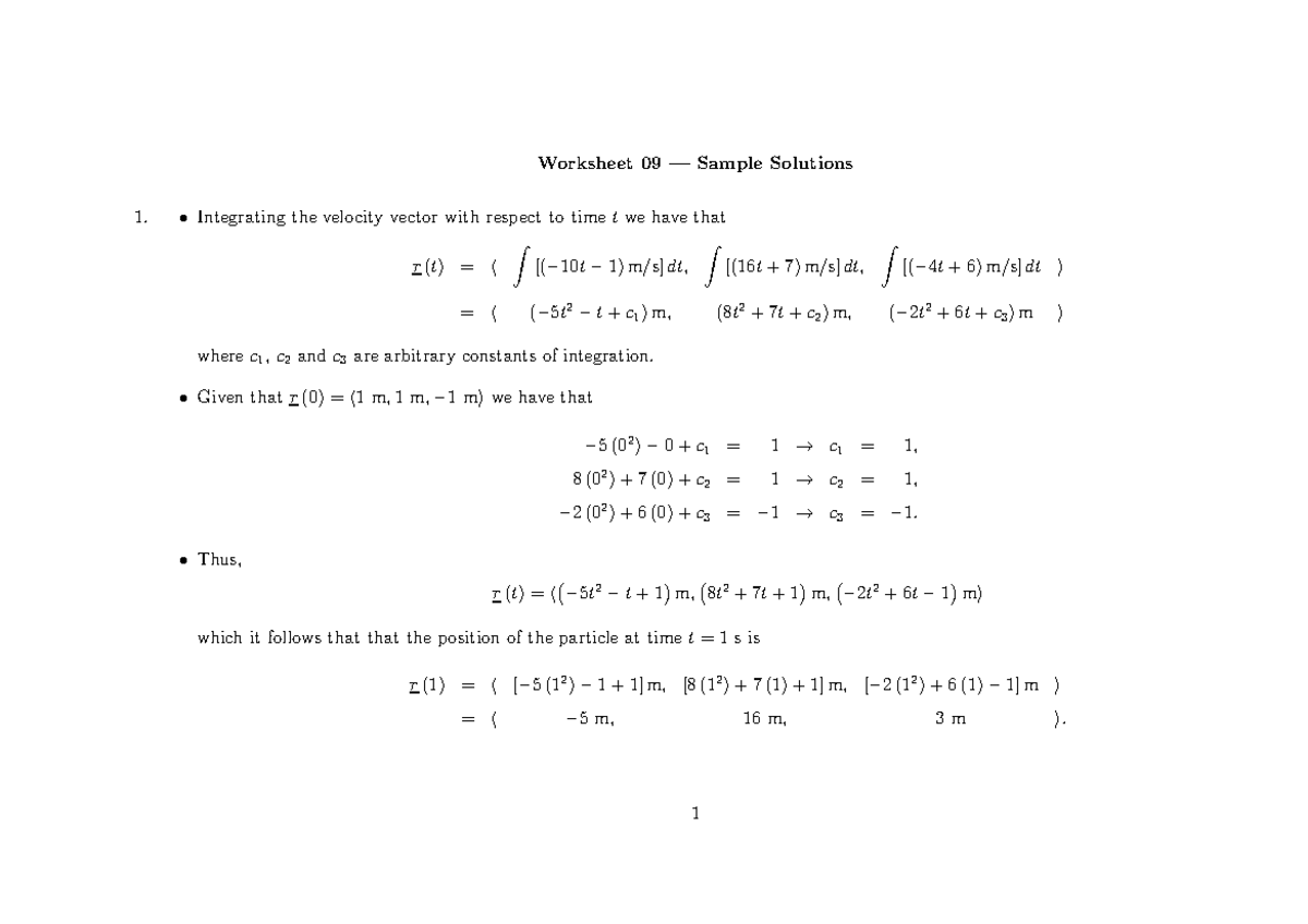 Sample sol-2 - PASS BOI! - Worksheet 09 — Sample Solutions ...