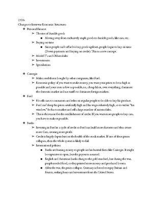 History of the Great Depression Notes 3 - October 24th, 1929 Stock ...