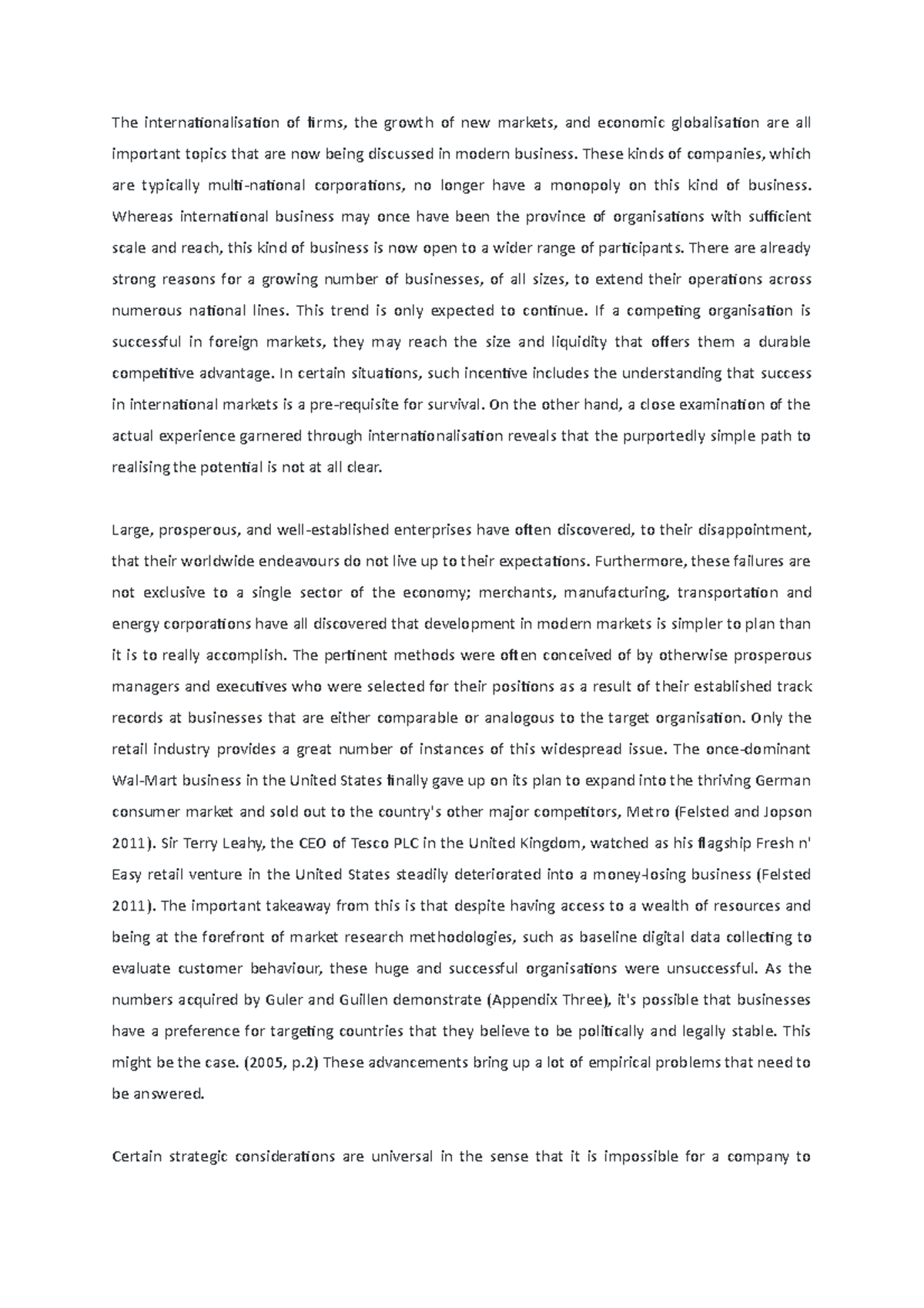 International business globalisation - The internationalisation of ...