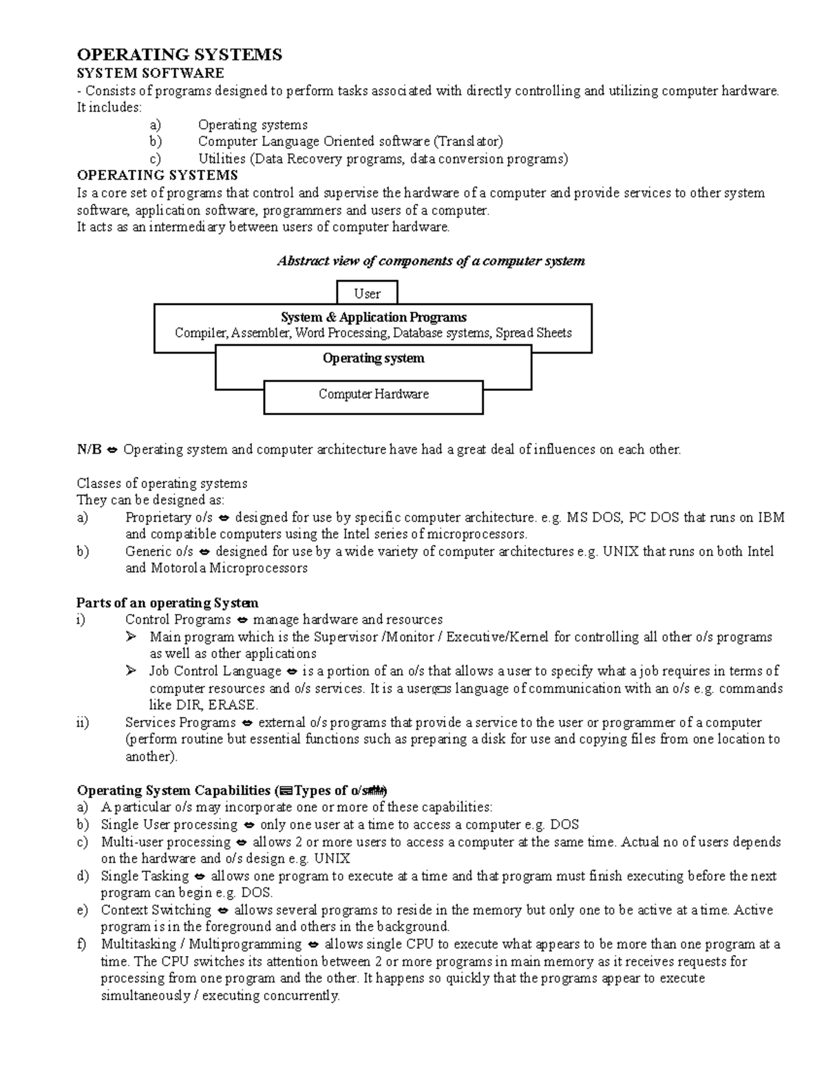 Operating Systems - MS Junahyt - OPERATING SYSTEMS SYSTEM SOFTWARE ...