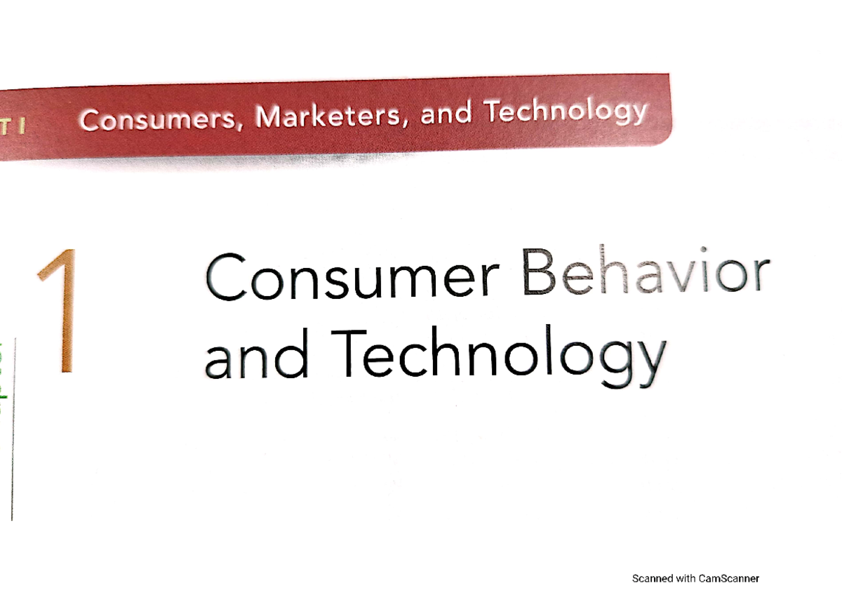 Consumer behavior and technology - Studocu