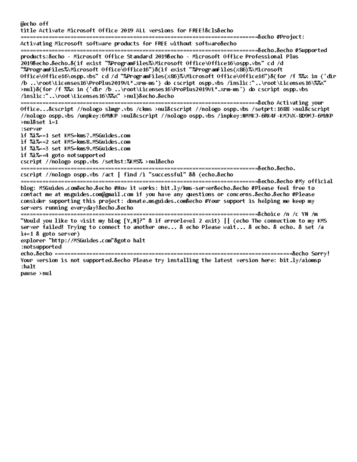 Office 2019 echo Off Title Activate Microsoft Office 2019 ALL