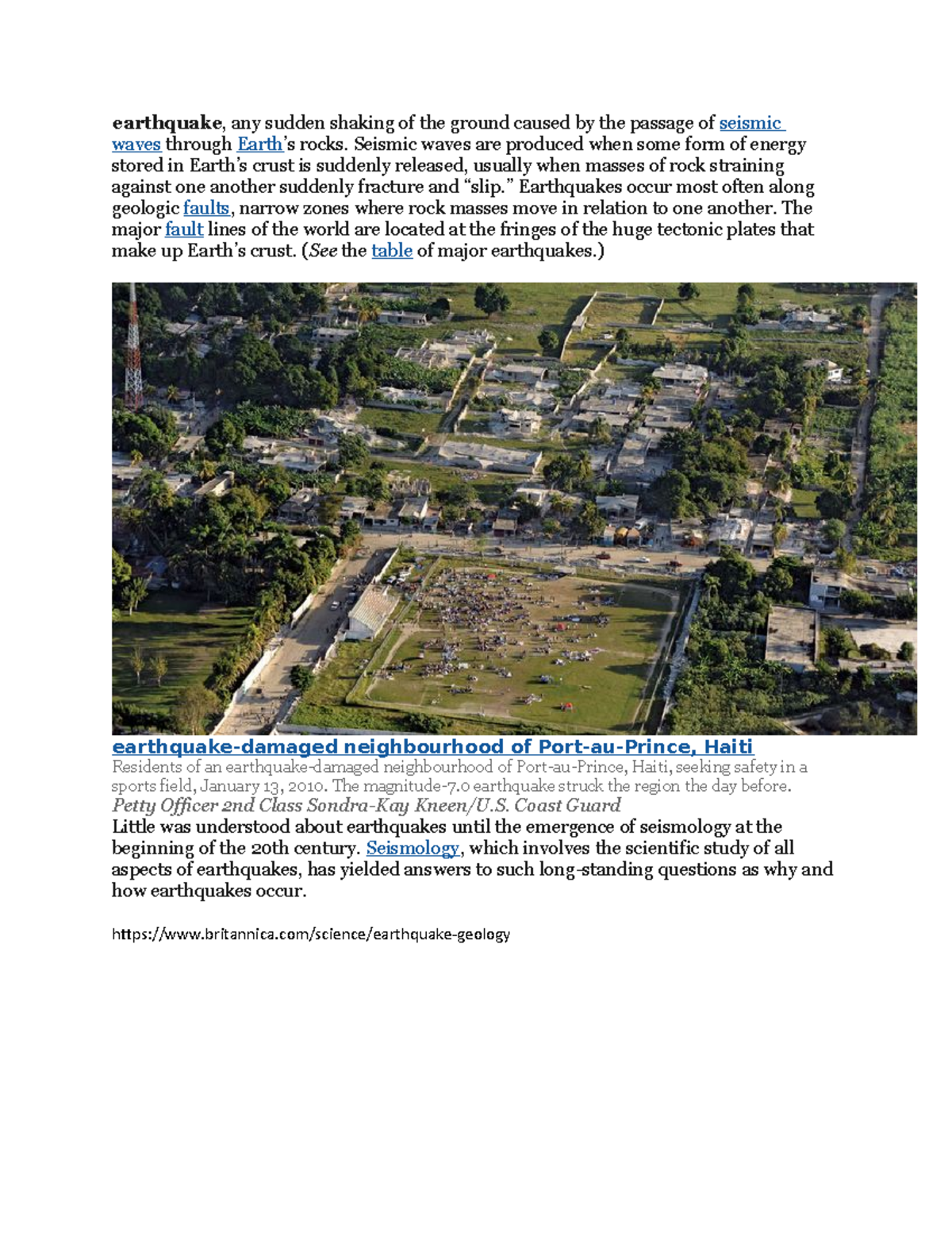 Earthquake - Lecture notes 2 - earthquake , any sudden shaking of the ...