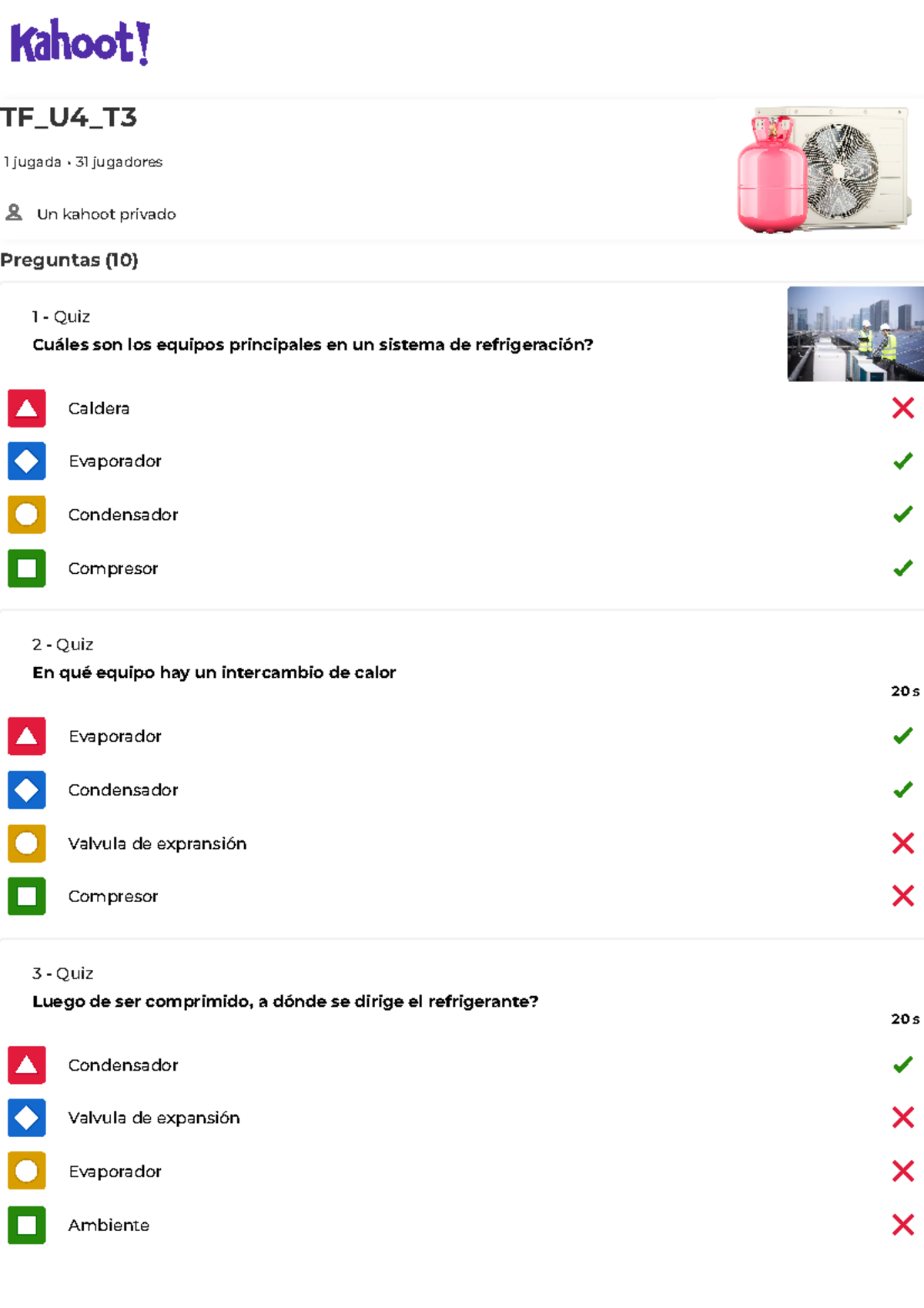 TF U4 T3 - Detalles - Kahoot - TF_U4_T 1 jugada • 31 jugadores Un kahoot privado Preguntas ( 10 ...