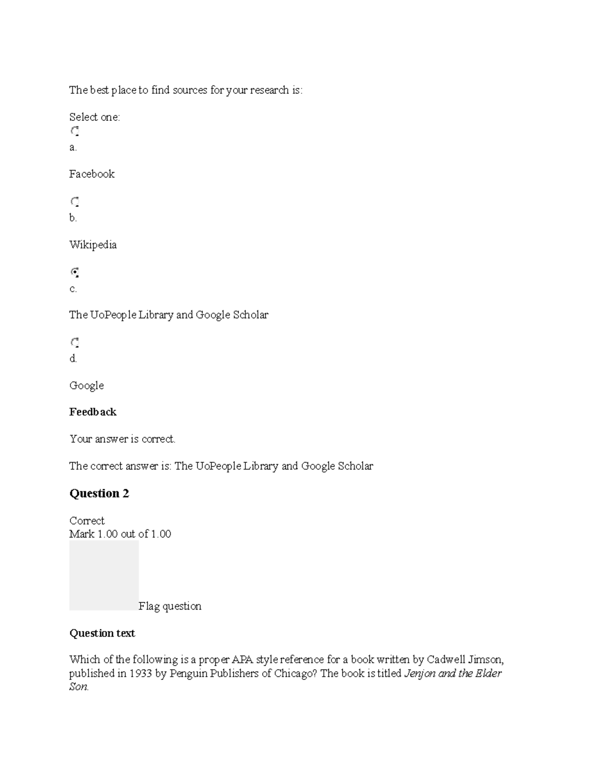 A ENGL 1102 Graded QUIZ UNIT 3 - The best place to find sources for ...