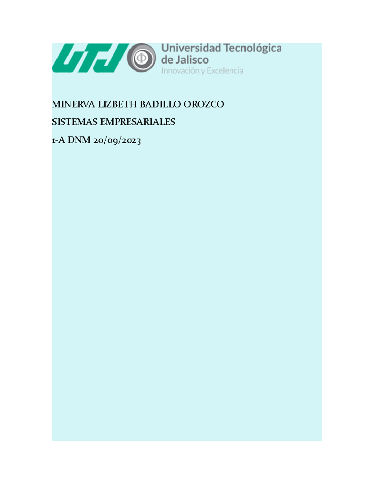 Sistemas Empresariales Minerva Badillo - MINERVA LIZBETH BADILLO OROZCO ...