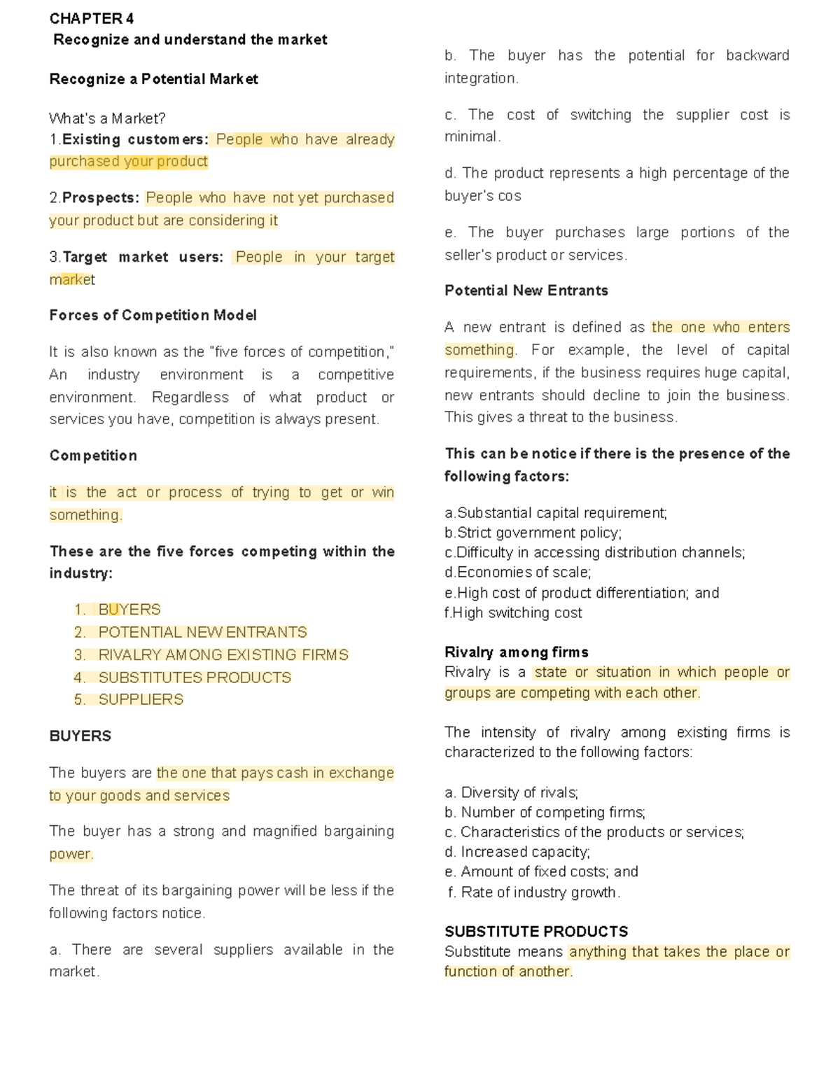 1 entrep Chapter 6 Recognize and understand the market by ash copy ...