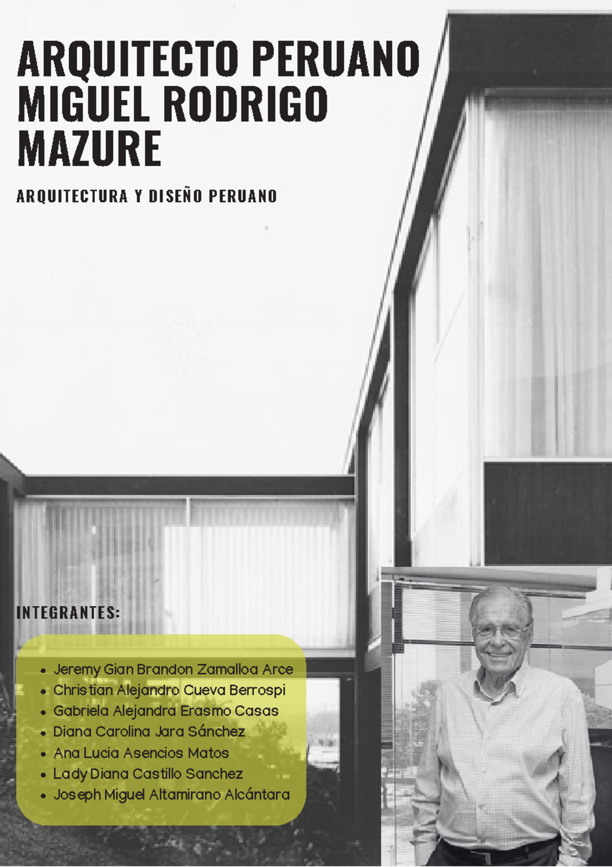 Grupo 1 - Infografía DEL Arquitecto Peruano Miguel Rodrigo Mazure ...