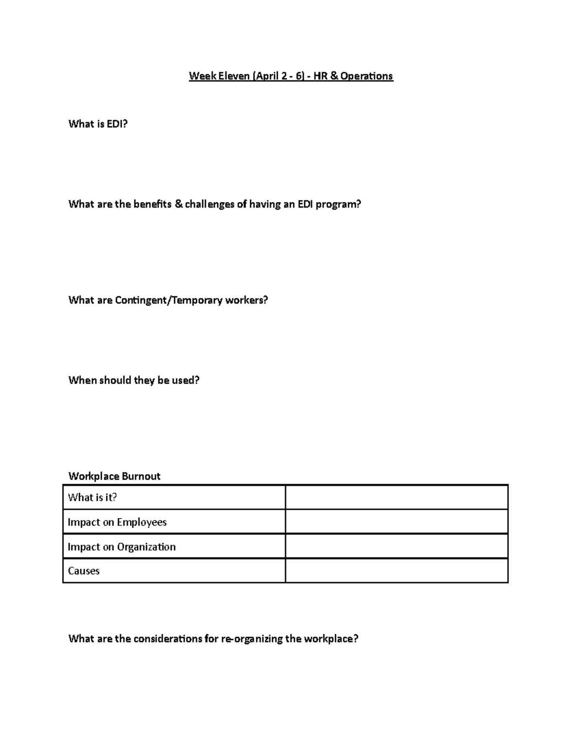 Week 11 (April 2 - 6) - Week 11 Si Worksheet to practice material from ...