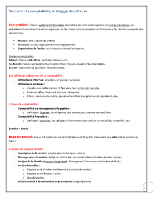 Feuille de révision compta intra - Feuille Les principes comptables ...