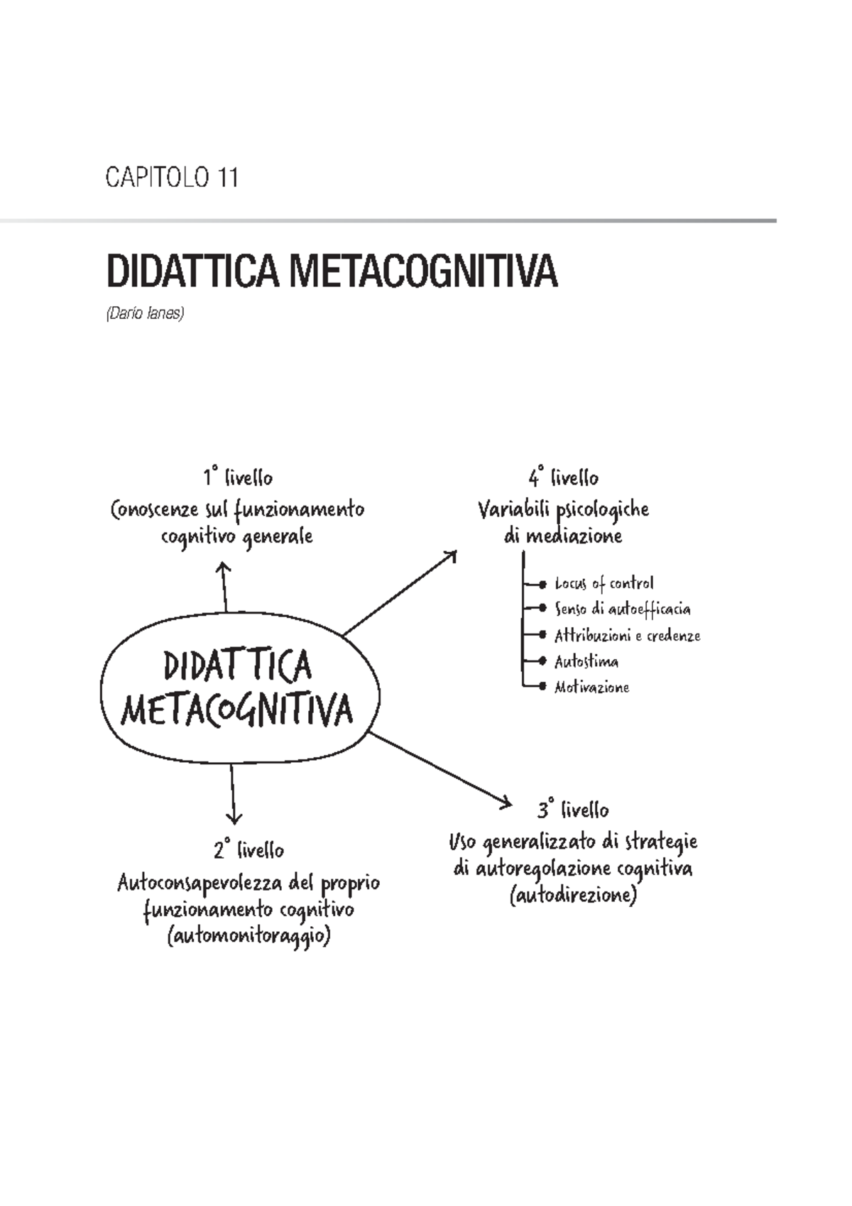 Materiale - didattica metacognitiva - CAPITOLO 11 DIDATTICA METACOGNITIVA (Dario Ianes) 1 ...