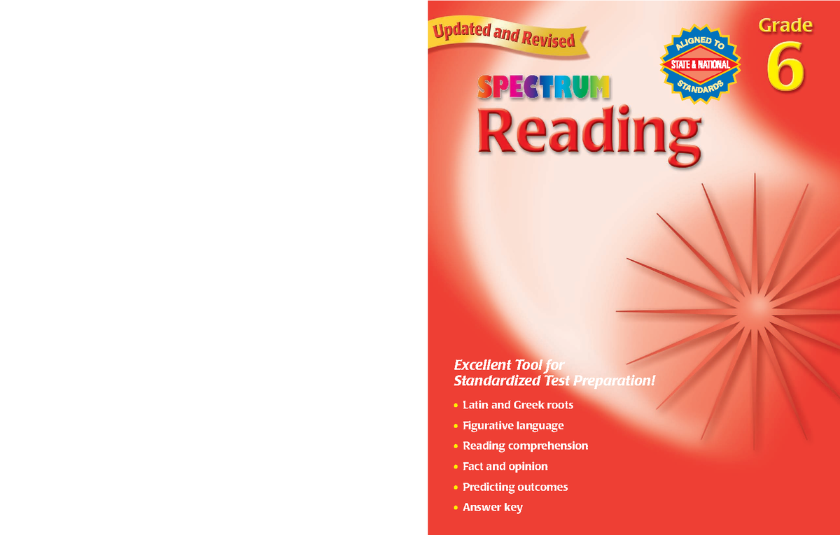 Spectrum Reading, Grade 6 by School Specialty Publishing - Excellent ...