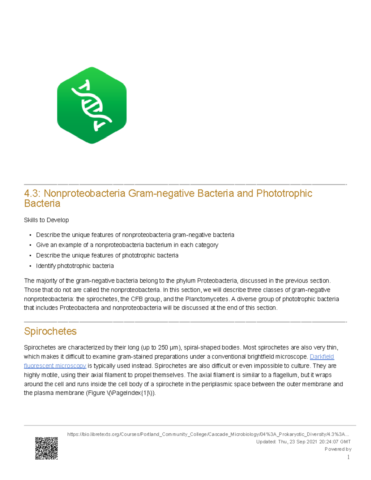 4.3 Nonproteobacteria Gram-negative Bacteria and Phototrophic Bacteria ...