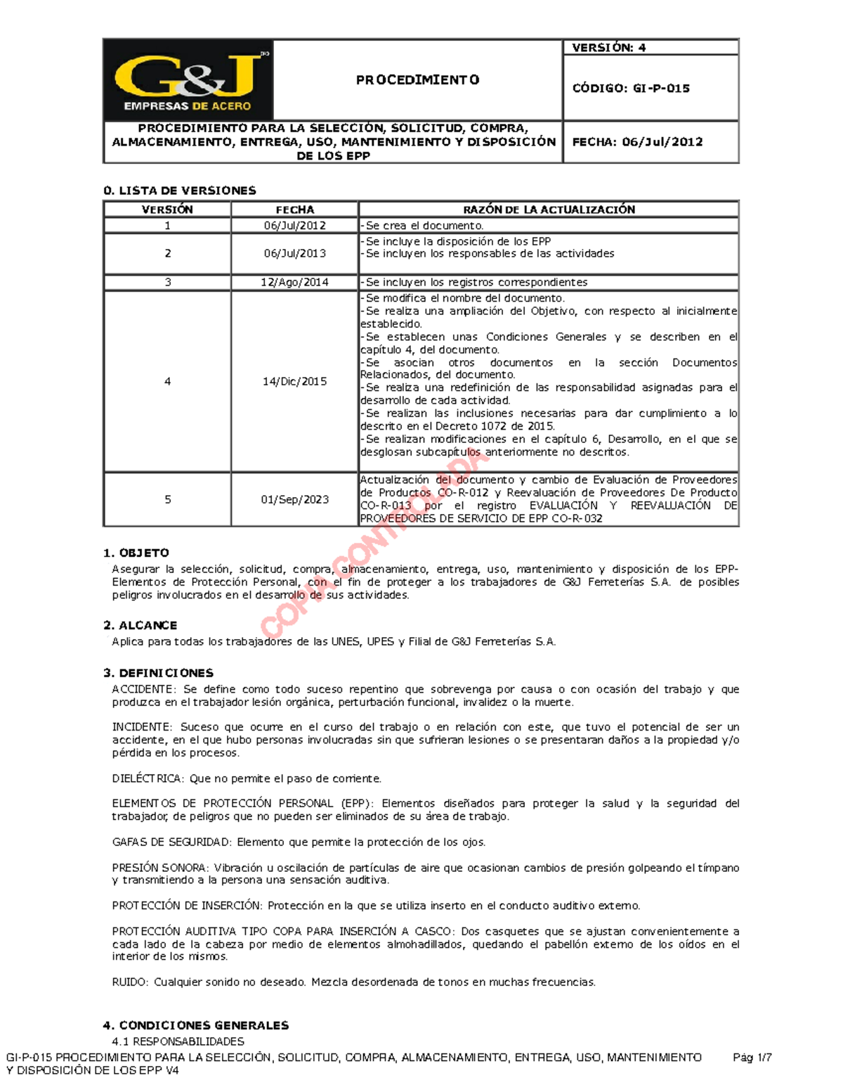 Solicitud compra de EPP - GI-P-015 PROCEDIMIENTO PARA LA SELECCIÓN, SOLICITUD, COMPRA, - Studocu
