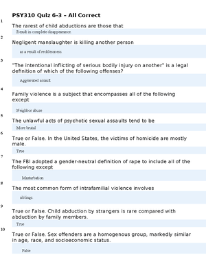 Psy491 Project Three - Project Three Project Three PSY 491: Psychology ...