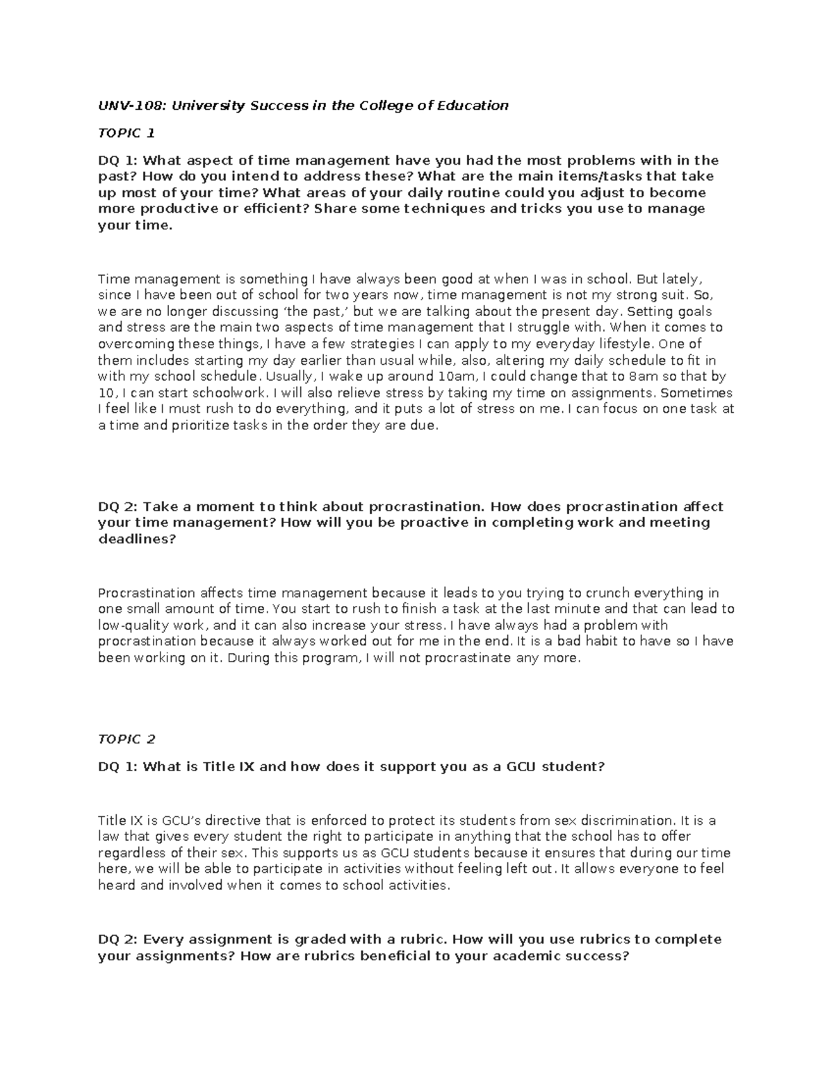Discussion Copy & Pastes UNV 104 & UNV 108 - UNV-108: University ...