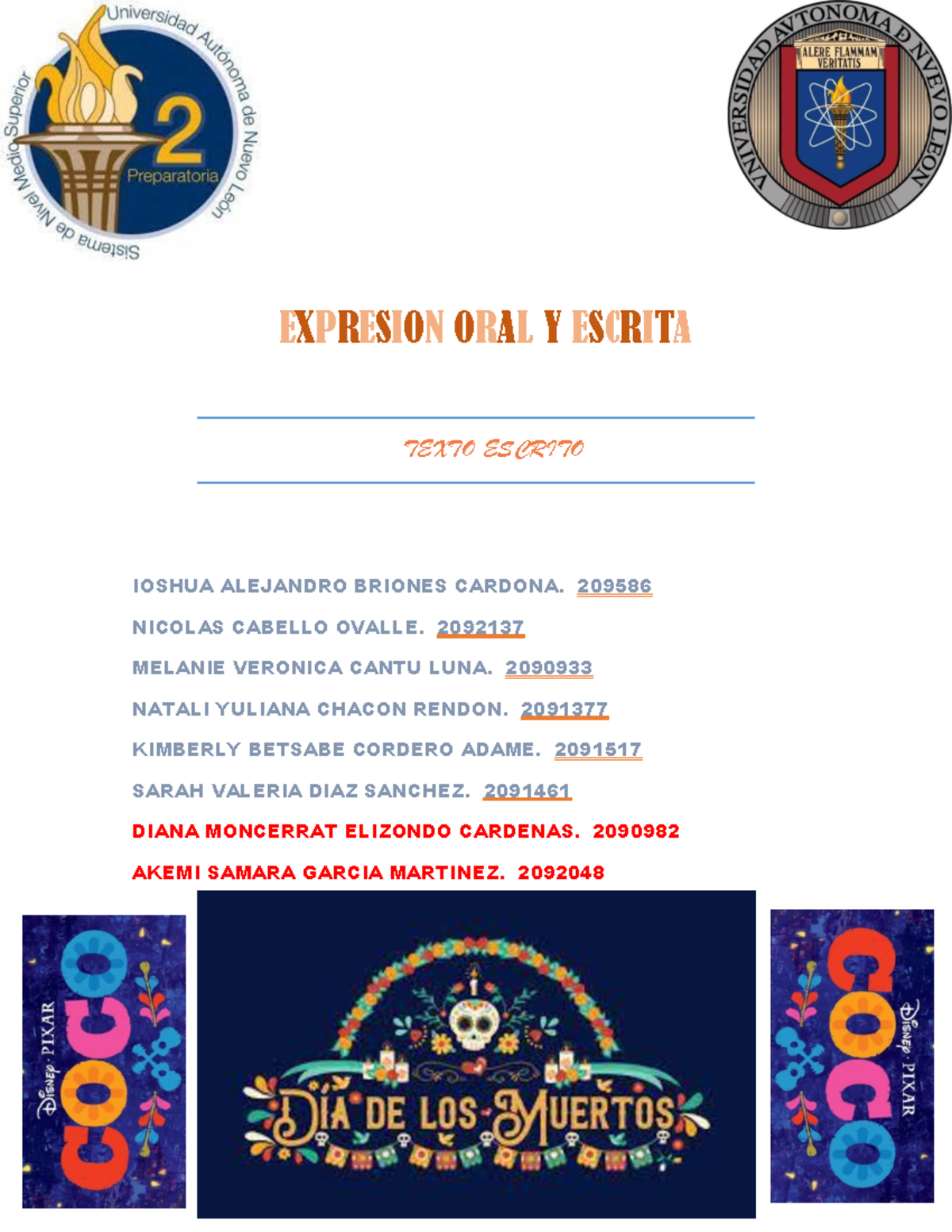 Equipo 1 EXOy E 131 textoexcrito 3 - EXPRESION ORAL Y ESCRITA IOSHUA ...