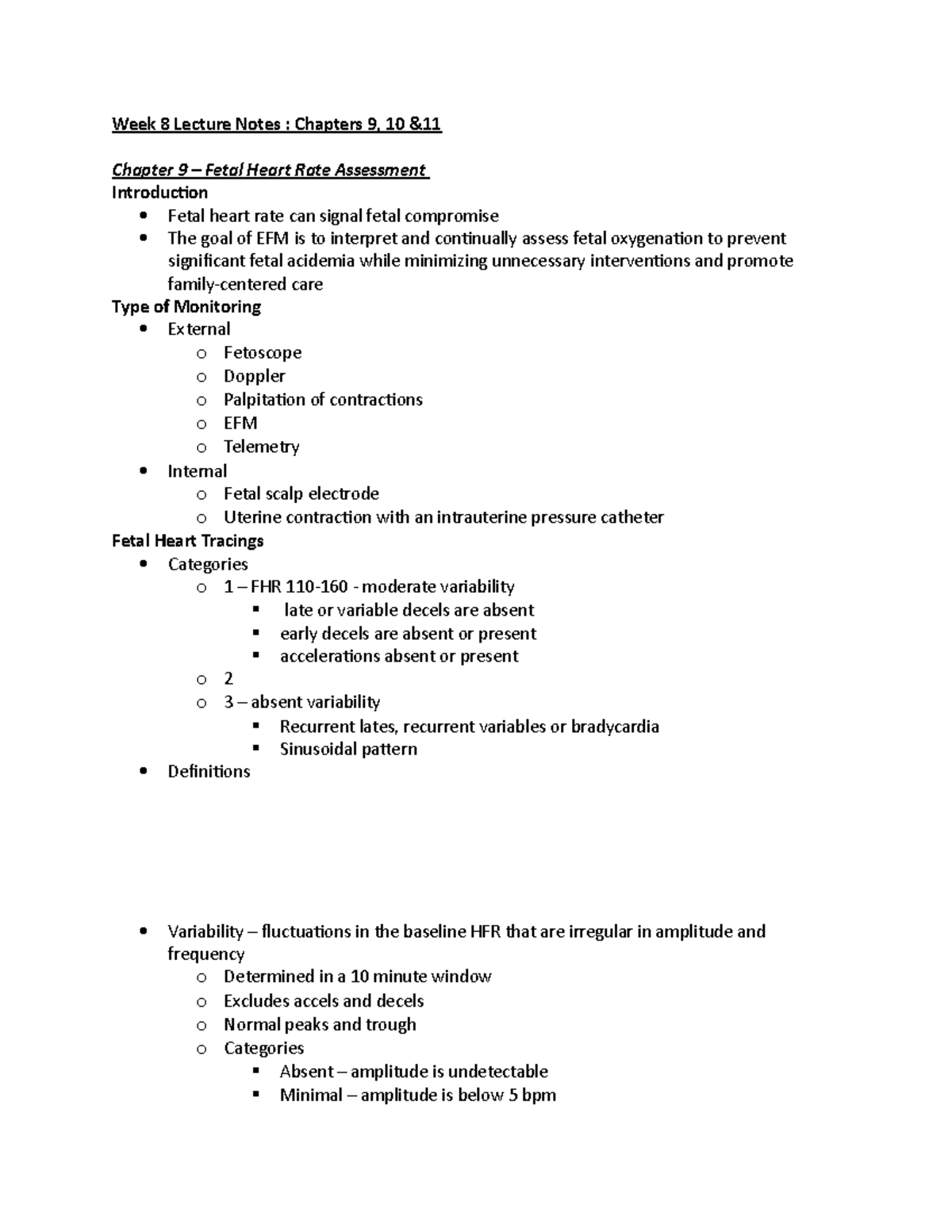 Week 8 Lecture Notes - Dr. Wilson/Dr. Carruth - Week 8 Lecture Notes ...