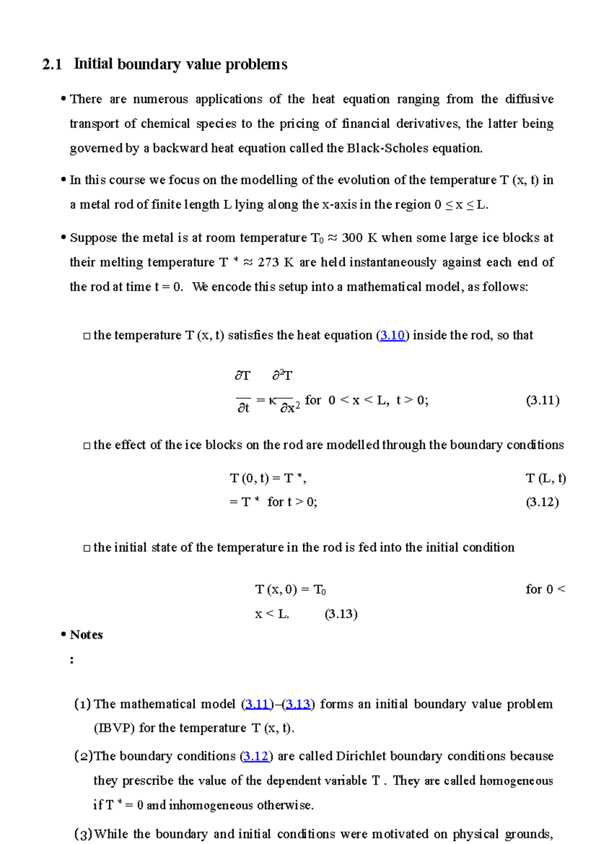 Fs Pde 14 Initial Boundary Value Problems 2 Initial Boundary Value Problems There Are