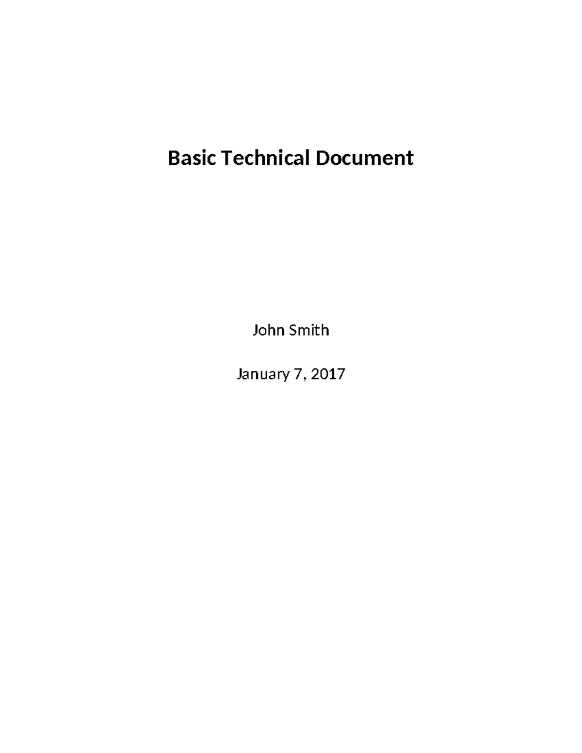 Basic Technical Document - - Studocu
