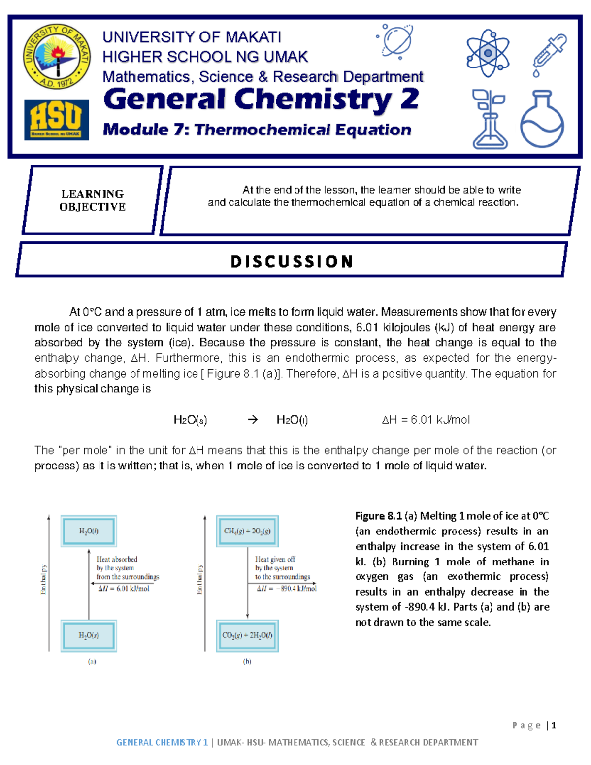 Module-7 - General Chemistry - P a g e | 1 At 0°C and a pressure of 1 ...