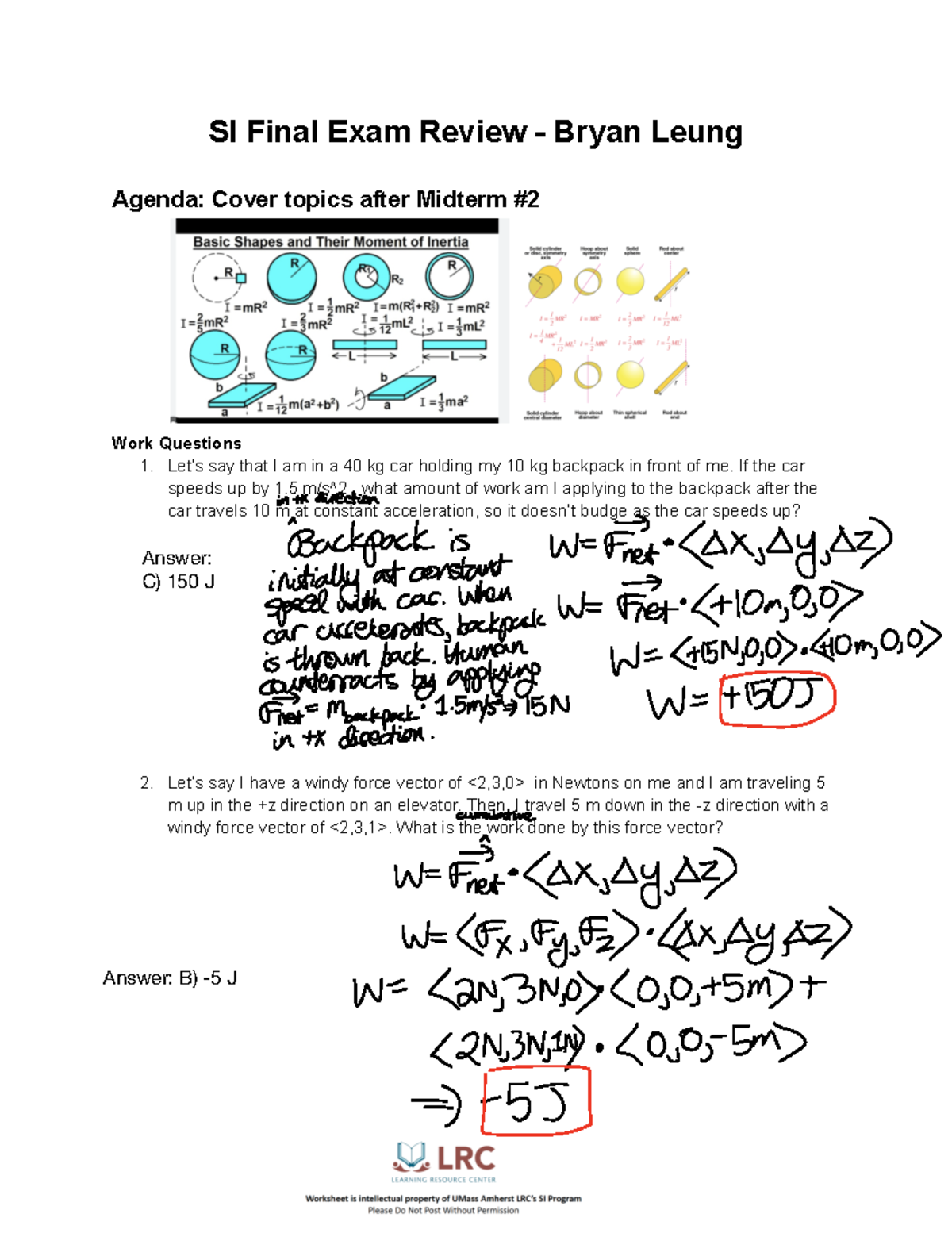 Worksheet SI Hamilton Bryan Leung 2024-05-11 Final Exam Answers - SI ...