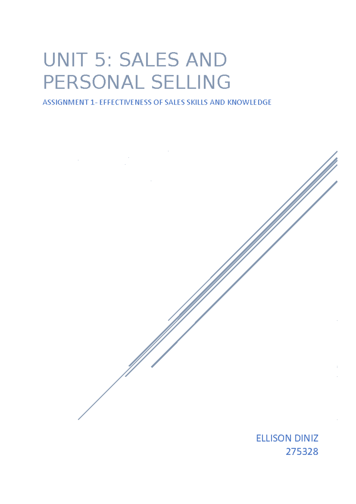 Unit 5 RSOL - i got a D and enjoy the free work - UNIT 5: SALES AND ...