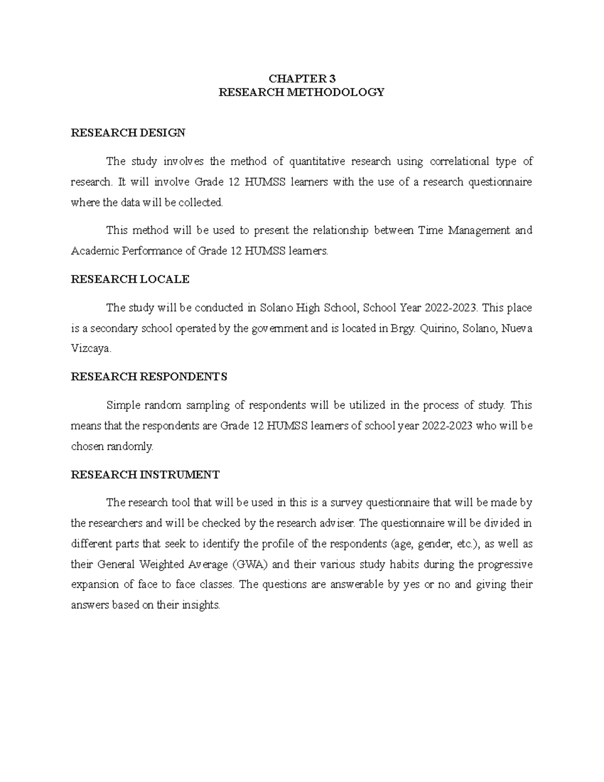 Chapter 3 2A Plato - Thanks - CHAPTER 3 RESEARCH METHODOLOGY RESEARCH ...