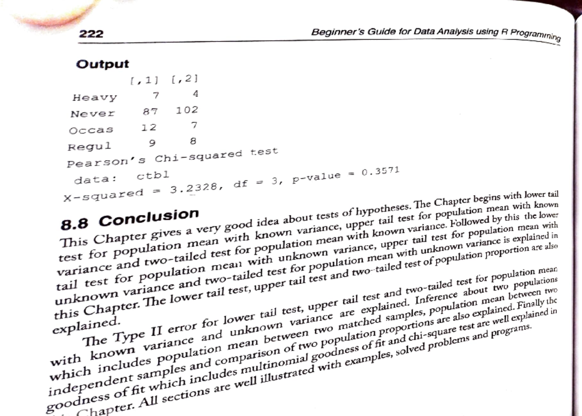 book on R language - 222 Output Heavy Never Occas Regul L, 1] l,2] data ...