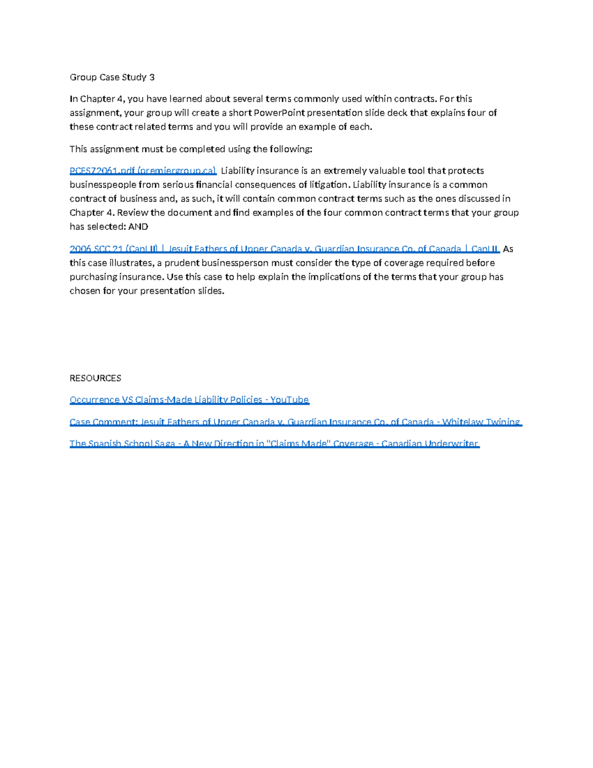 LAW CASE Study 3 - ...................................... - Group Case ...